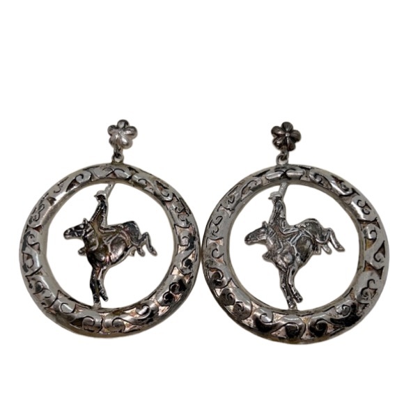 Jewelry | Vintage Earrings Sterling Silver Screwback Post Western ...